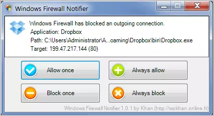 pemberitahuan firewall windows