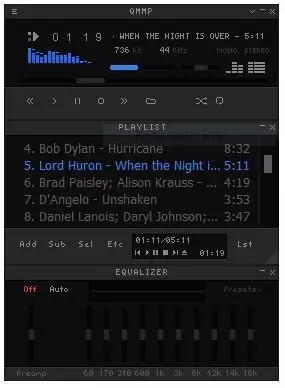 Qmmp je freewarový hudební přehrávač, který vypadá jako Winamp