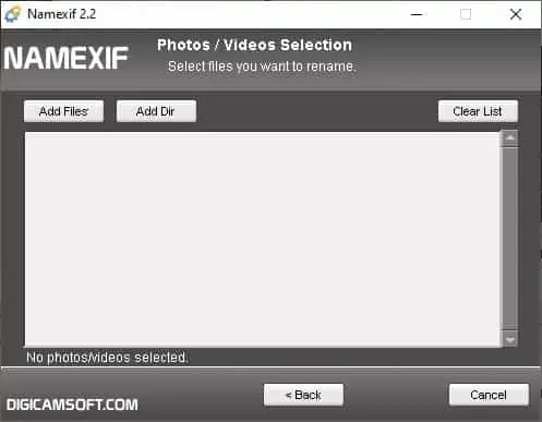 Namexif 是一款免费软件工具，可根据 EXIF 信息中的时间和日期重命名照片和视频