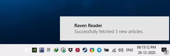 Notification ng Raven Reader
