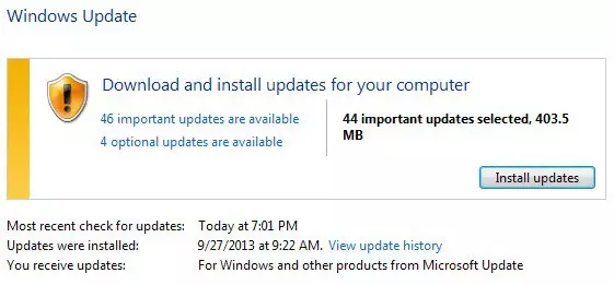 Windows atjauninājums 2013. gada oktobrī