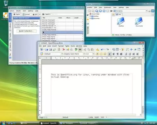 Windows Vista executando o escritorio virtual Ulteo