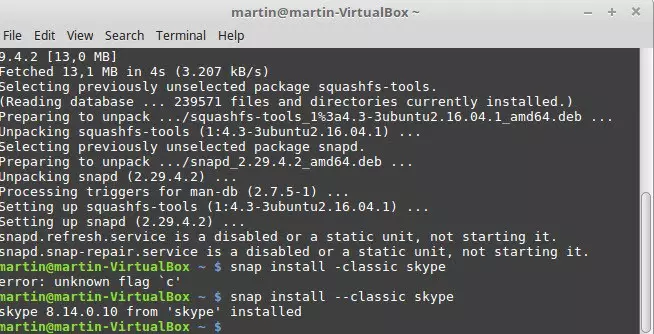 Skype yakaburitswa seSnap yeLinux