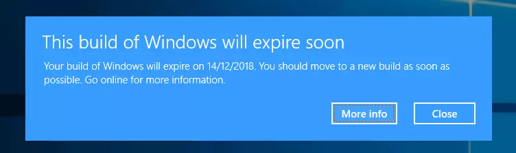ova verzija Windowsa uskoro će isteći