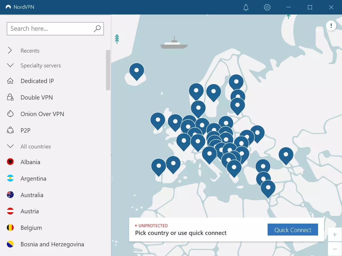 Ja pse disa serverë të specializuar NordVPN nuk shfaqen në klientin tuaj