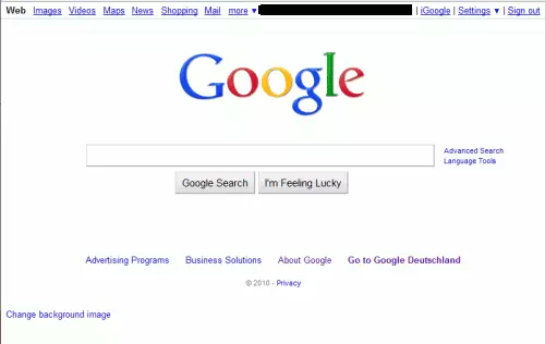 ภาพพื้นหลังการค้นหาของ Google