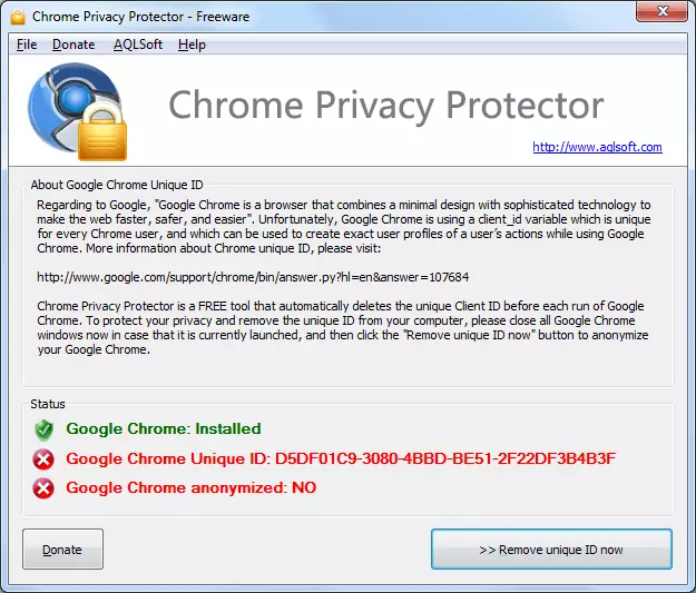 Ochrana soukromí Chrome