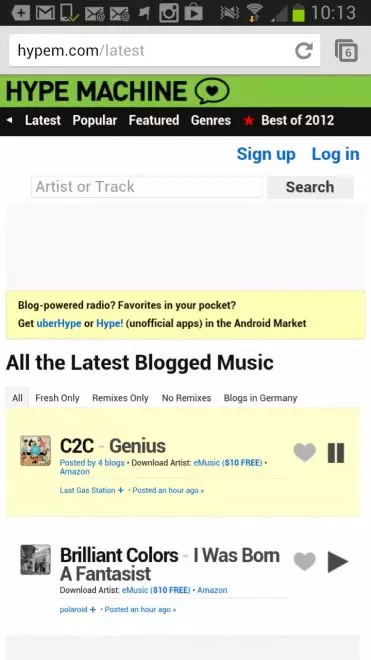 chrome 25 android фондық музыка скриншоты