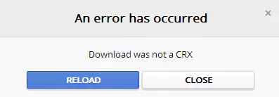 ներբեռնումը crx չէր