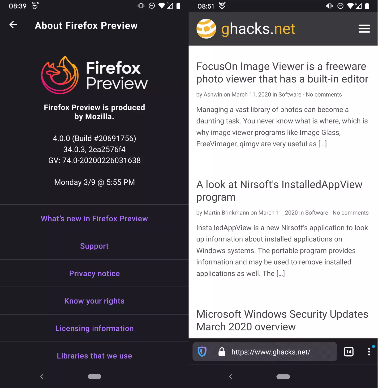 Firefox preview 4.0