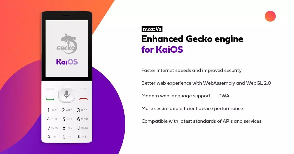 KaiOS Mozilla-ს მახასიათებლები