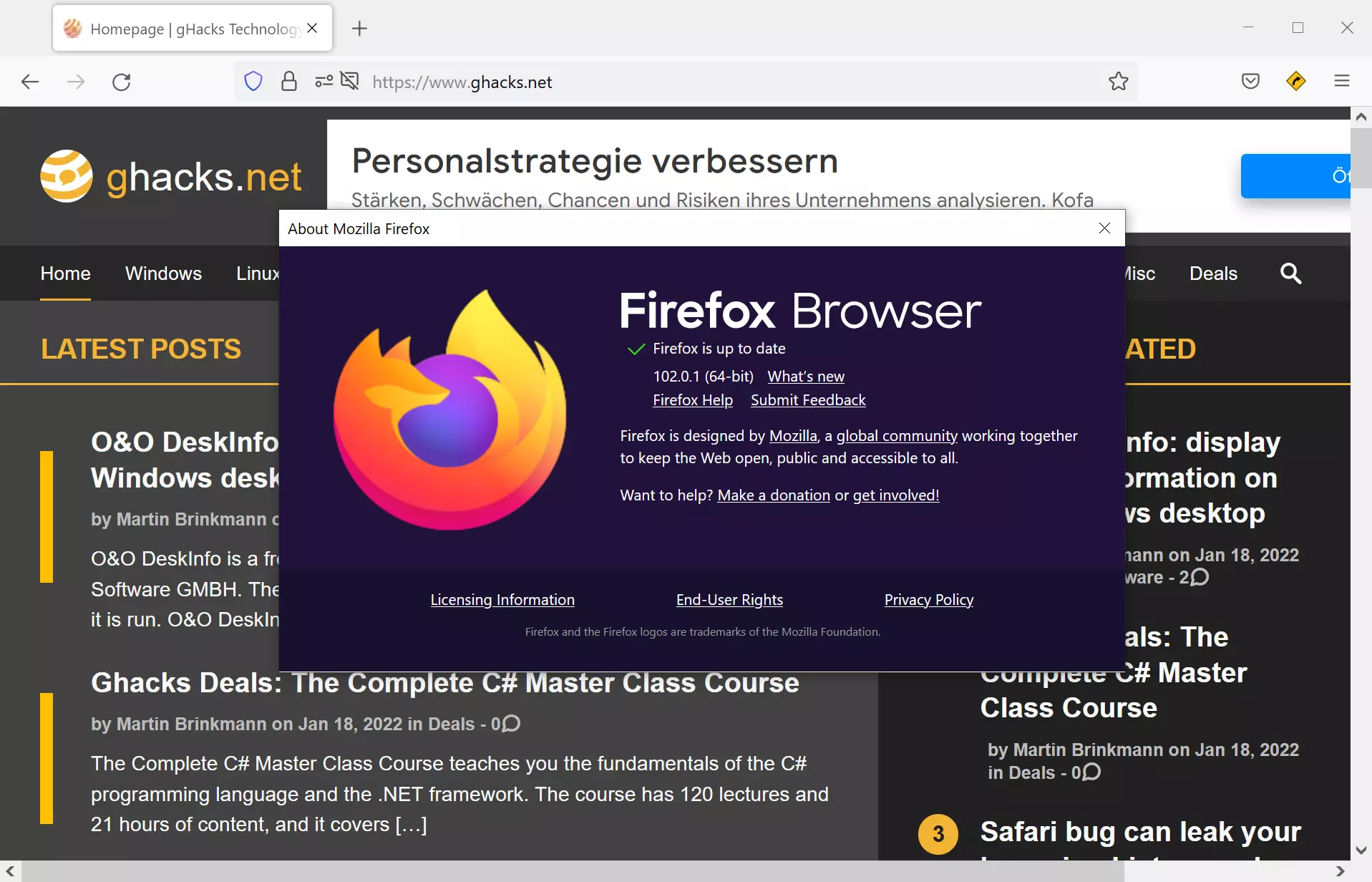 Informacije o izdanju Firefoxa 102.0.1