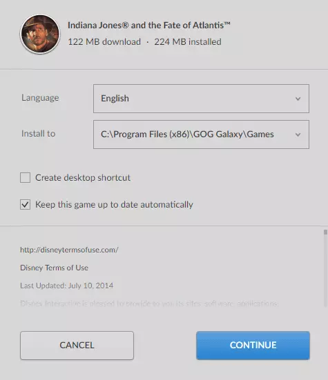 gog galaxy प्रतिष्ठापन