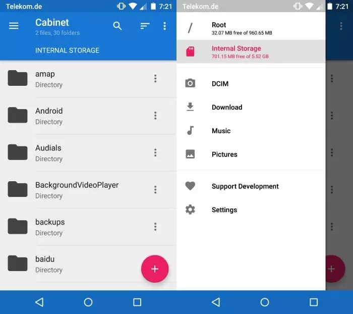 gestore di file cabinet android