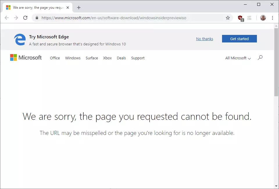 chrome atvainojos lapa pieprasīta