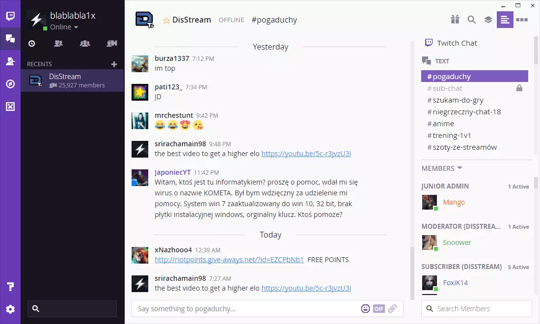 twitch lessenaar app