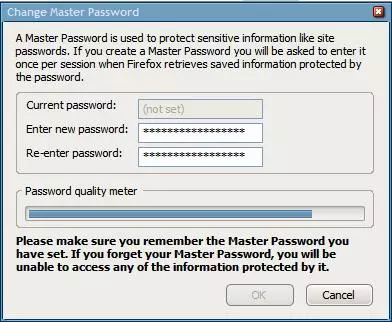 master password ng firefox