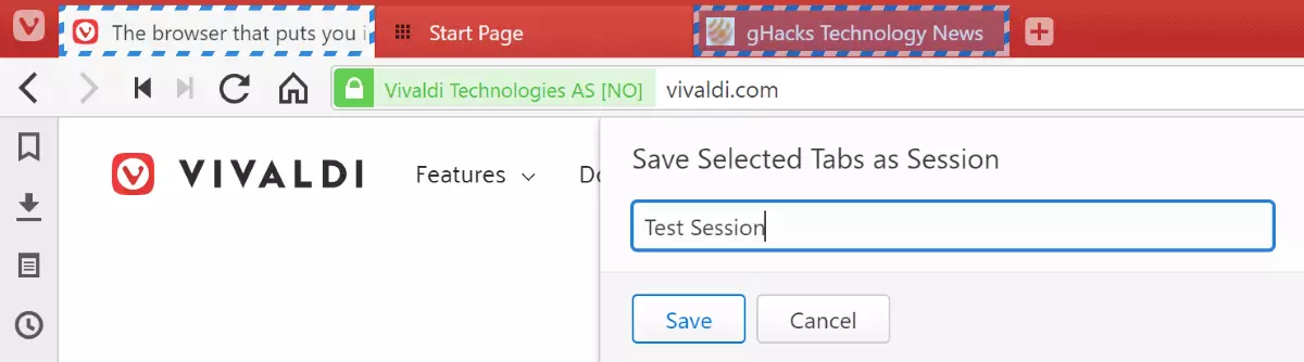 vivaldi save sessions