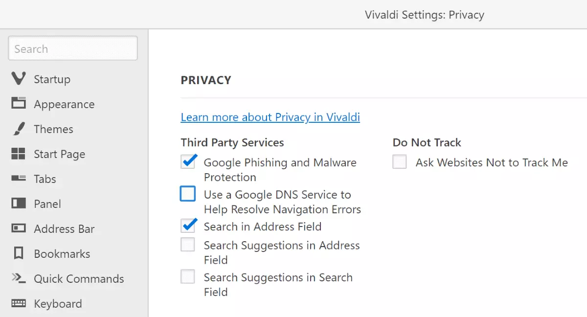 vivaldi google dns