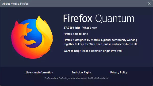 Pregled izdaje Firefox 57
