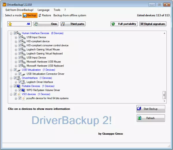 backup sa device driver 2