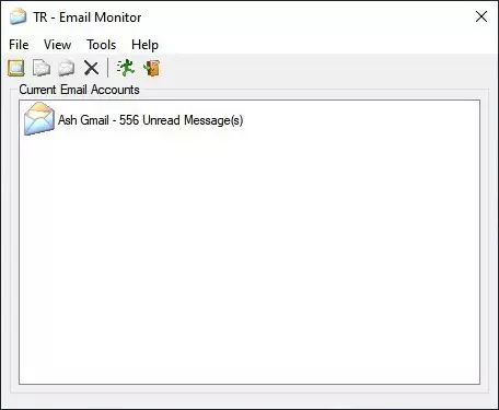 TaskRunner Email Monitor -käyttöliittymä