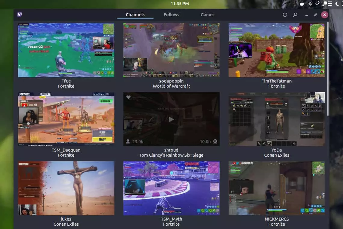 Tonton streamer favorit Anda dari GNU/Linux dengan GNOME Twitch