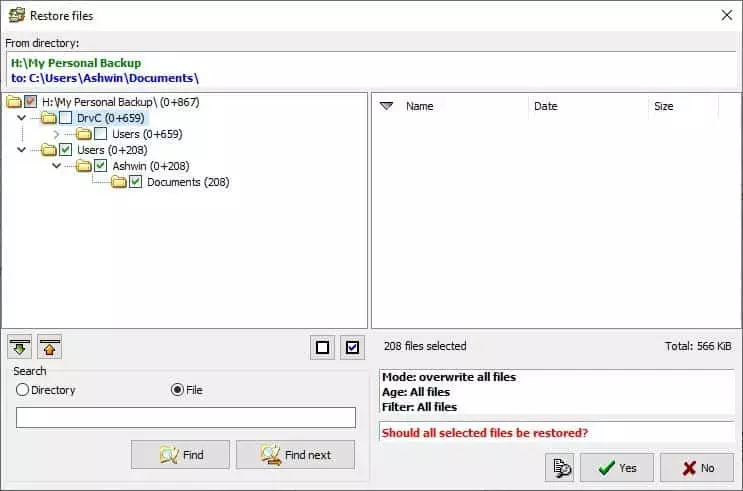 Personal Backup er et gratisprogram for sikkerhetskopiering av filer for Windows 20559_12