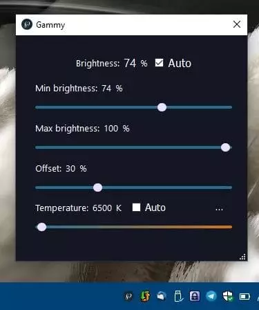 Gammy je aplikacija za prilagodljivu svjetlinu za Windows i Linux