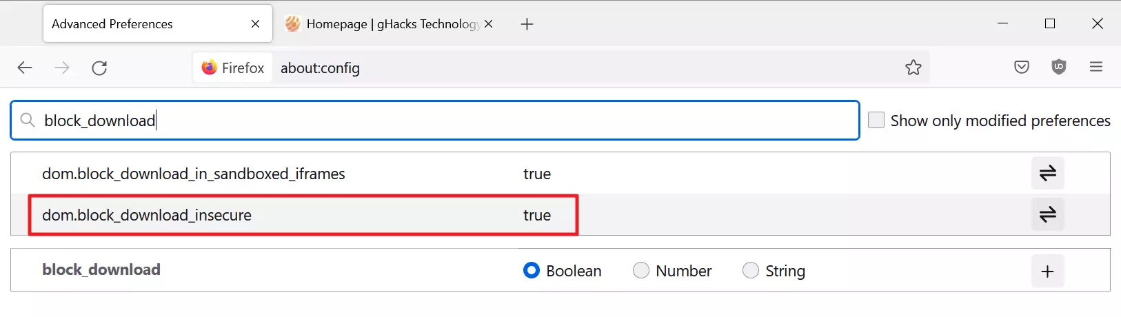 firefox ಅಸುರಕ್ಷಿತ ಡೌನ್ಲೋಡ್ಗಳನ್ನು ನಿರ್ಬಂಧಿಸುತ್ತದೆ