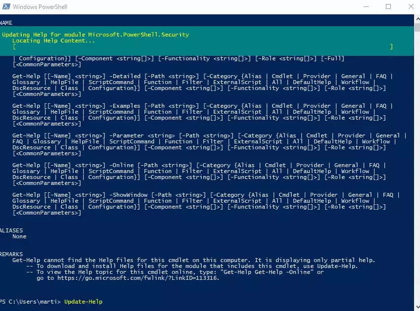 actualización de powershell