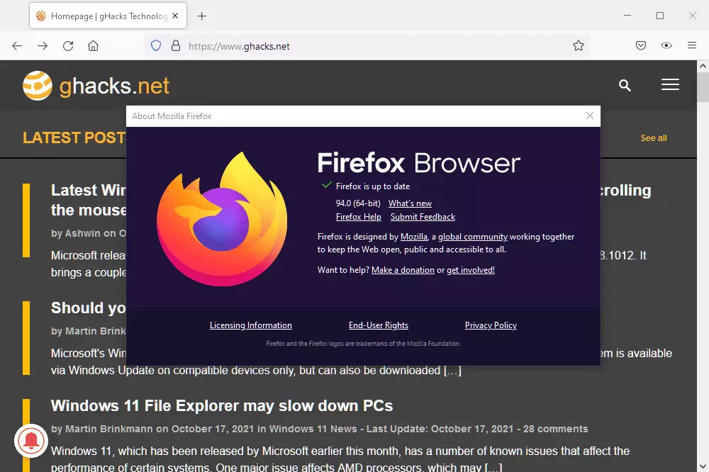 Firefox 94