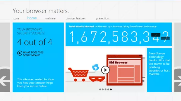 Microsoft hap faqen e internetit të sigurisë së shfletuesit 20787_2