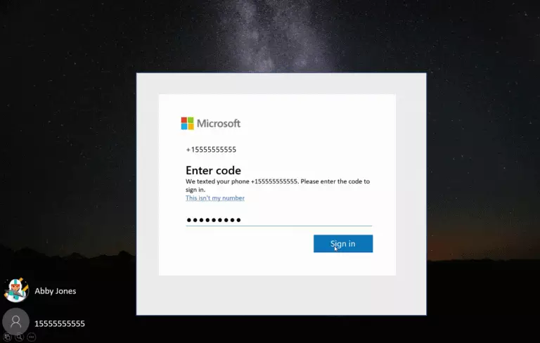 Windows 10 modpas mwens sign-in