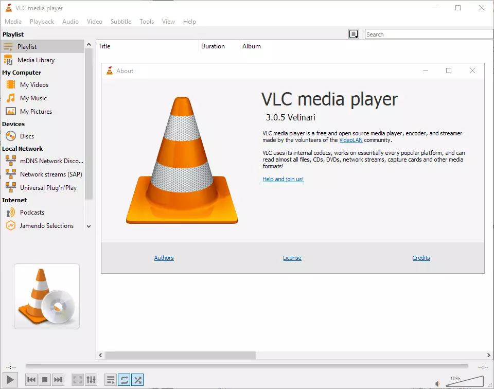 Wala na ang VLC Media Player 3.0.5 20933_1