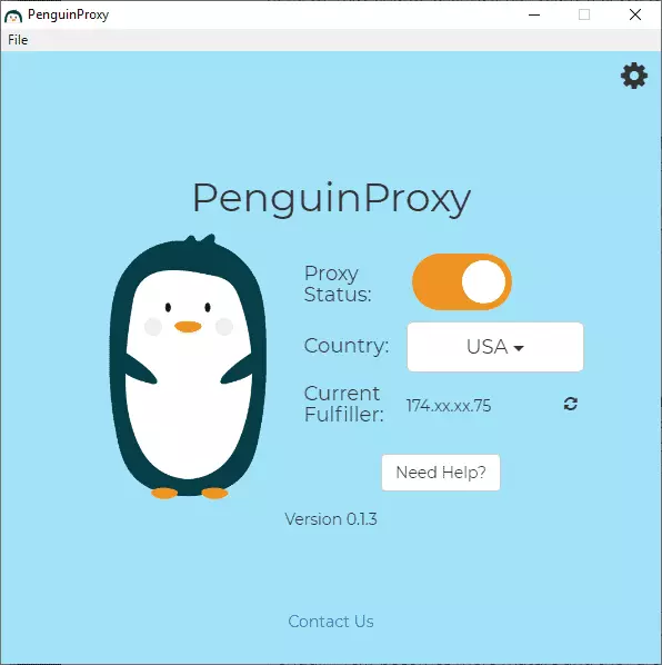 'N Kykie na gemeenskapsaangedrewe VPN Penguin Proxy