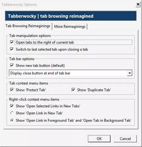 नवीन फायरफॉक्स टॅब व्यवस्थापक Tabberwocky