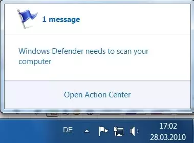 Izklopite obvestila o rešitvi težav z računalnikom v sistemu Windows 7 21119_1