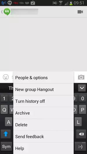 د hangouts تاریخ بند