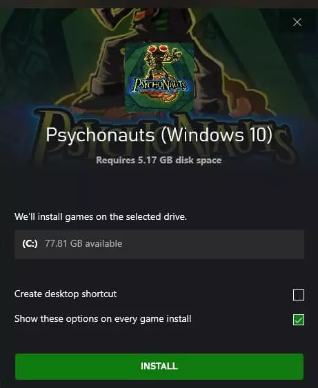 Igre za namestitev aplikacije Xbox