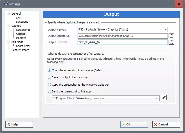 ashampoo snap 10 configuracions