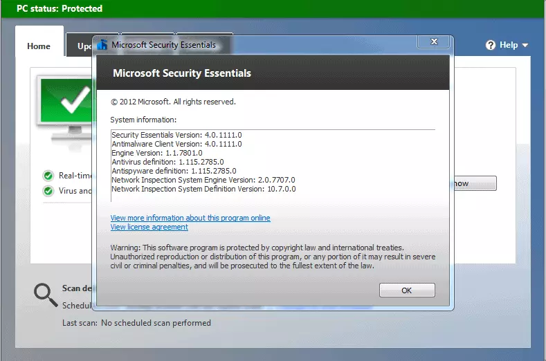 I-Microsoft Security Essentials Entsha I-Beta Yomphakathi Iyaqala