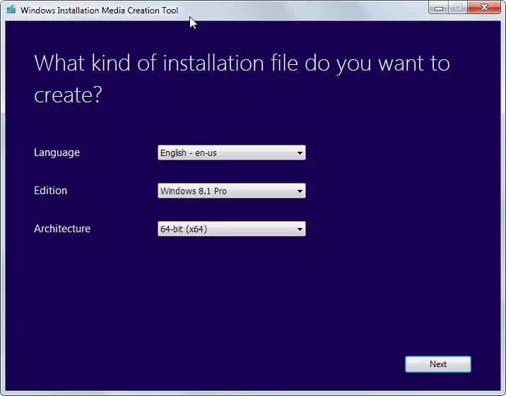 Windows installationsmedieoprettelsesværktøj