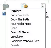 menu kontekstowe eksploratora Windows