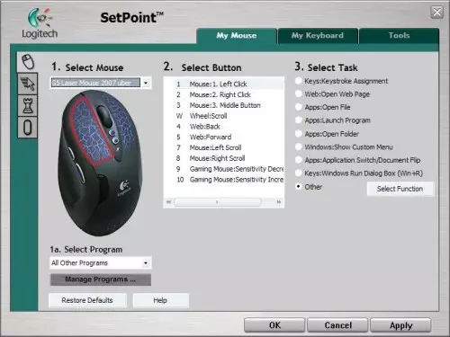 Aktifkan semua opsi pada semua tombol di SetPoint