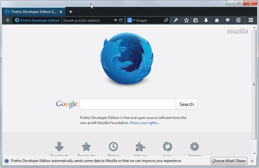 إصدار مطور Firefox