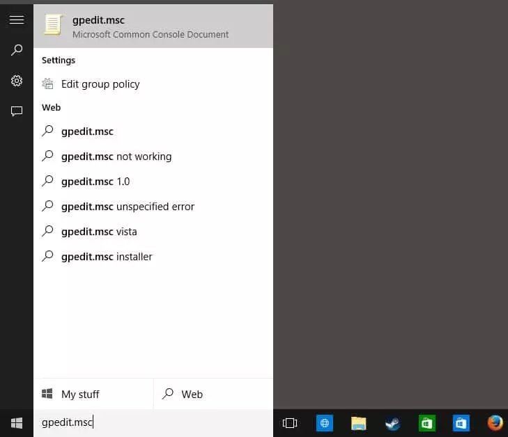 spletno iskanje windows 10