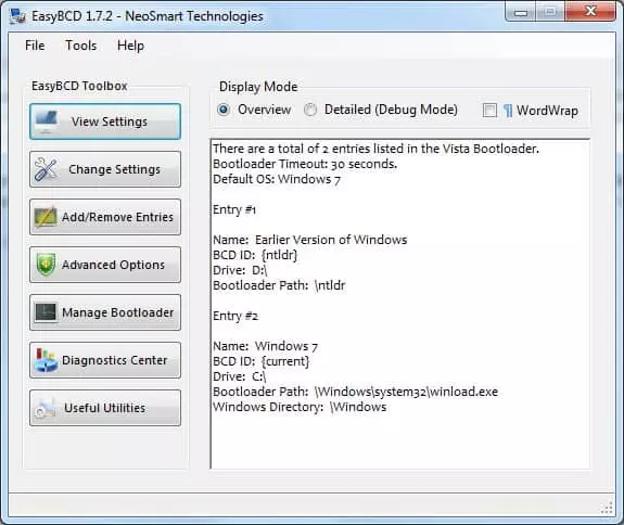 Windows 7 sāknēšanas izvēlne