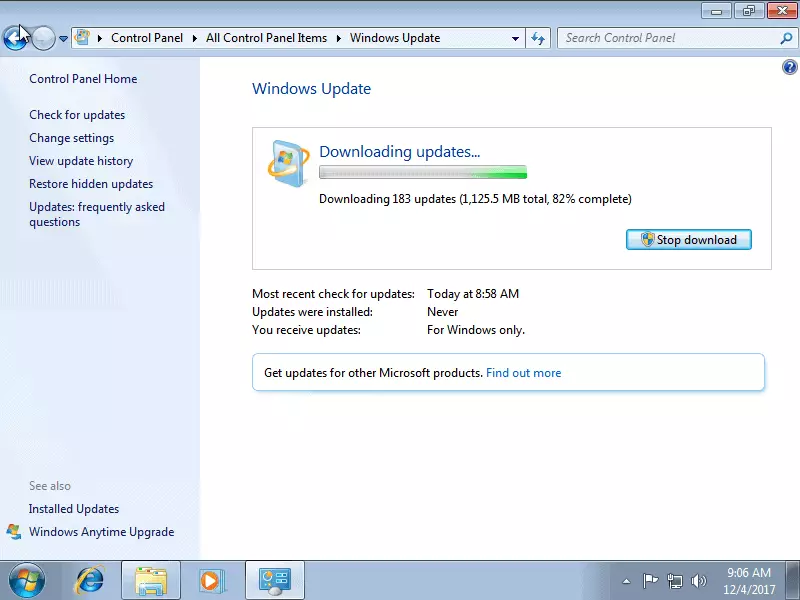chyba aktualizácie systému Windows 7 80248015