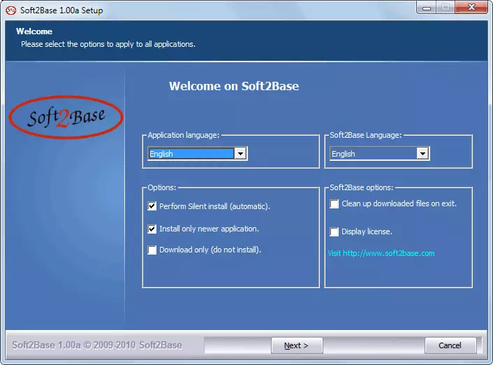 Soft2Base, преземете, инсталирајте повеќе бесплатни апликации одеднаш